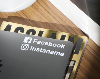 Personalised Instagram Name Decal Sticker Custom Sticker - Etsy