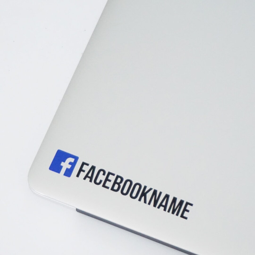 Personalised Facebook Name Decal Sticker Custom Sticker - Etsy