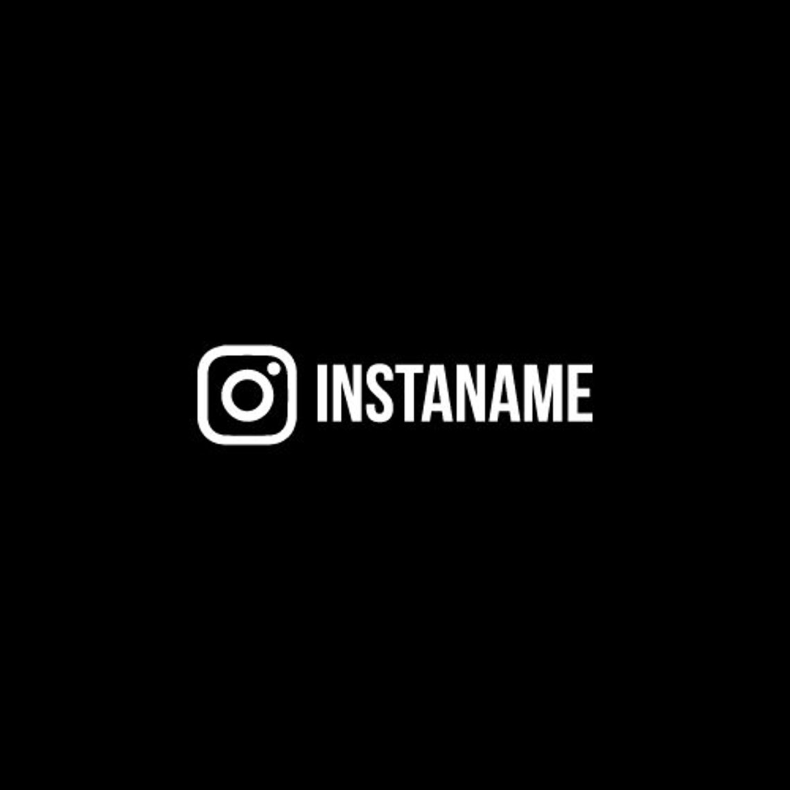 Personalised Instagram Name Decal Sticker Custom Sticker - Etsy