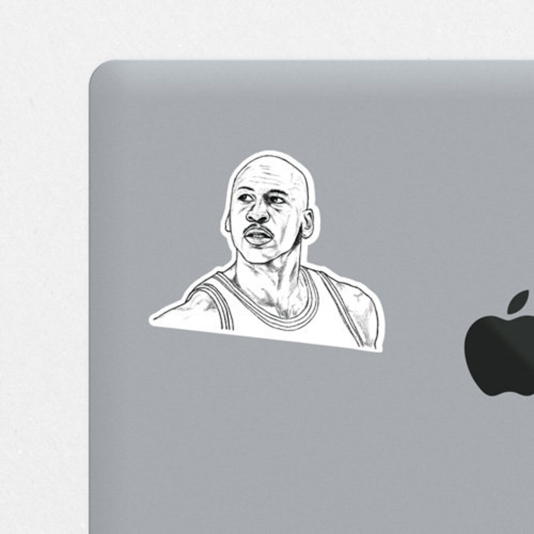 Michael Jordan Laptop MacBook Glossy Waterproof Printed Sticker, MJ ...