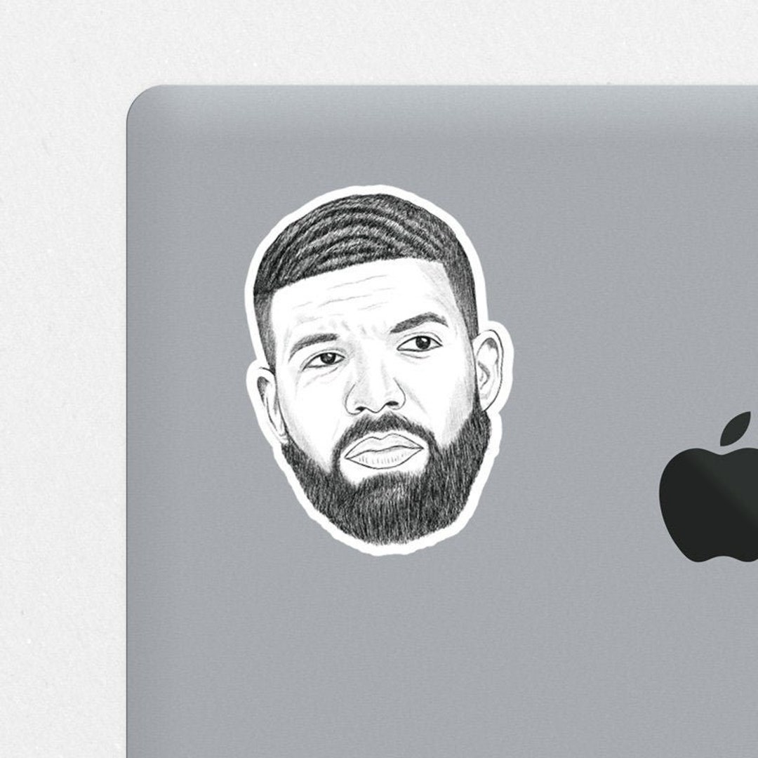 Drake Face Laptop MacBook Glossy Waterproof Printed Sticker, the Scotts ...