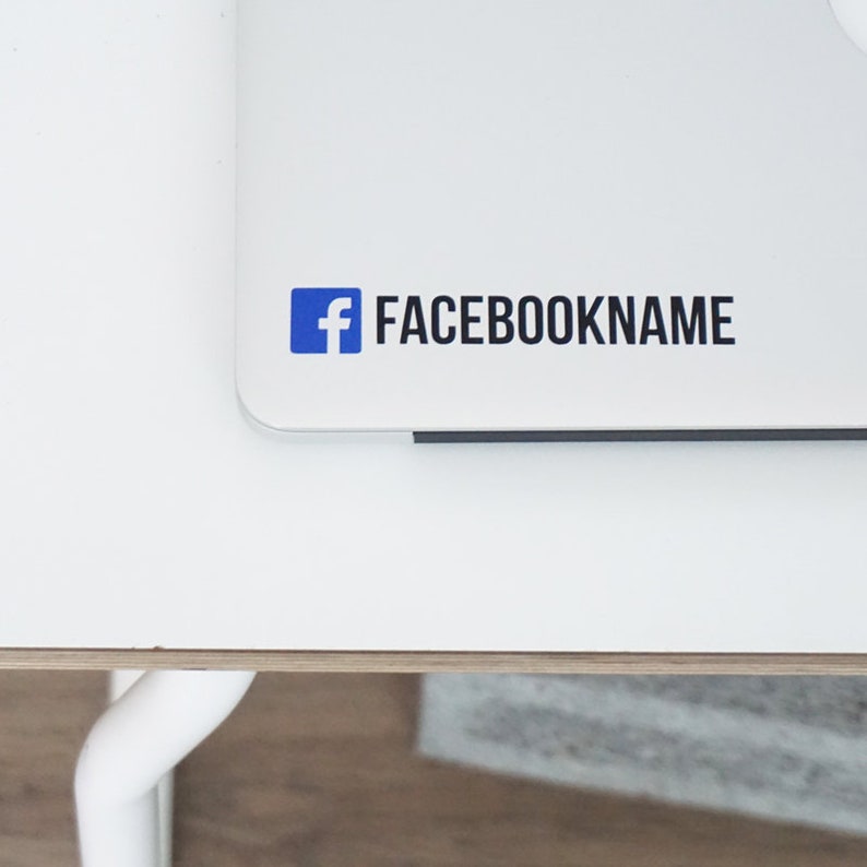 Personalised Facebook Name Decal Sticker Custom Sticker | Etsy