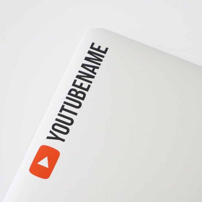 Personalised Youtube Name Username Decal Sticker Custom - Etsy