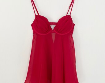 Sheer Red Lingerie | Etsy