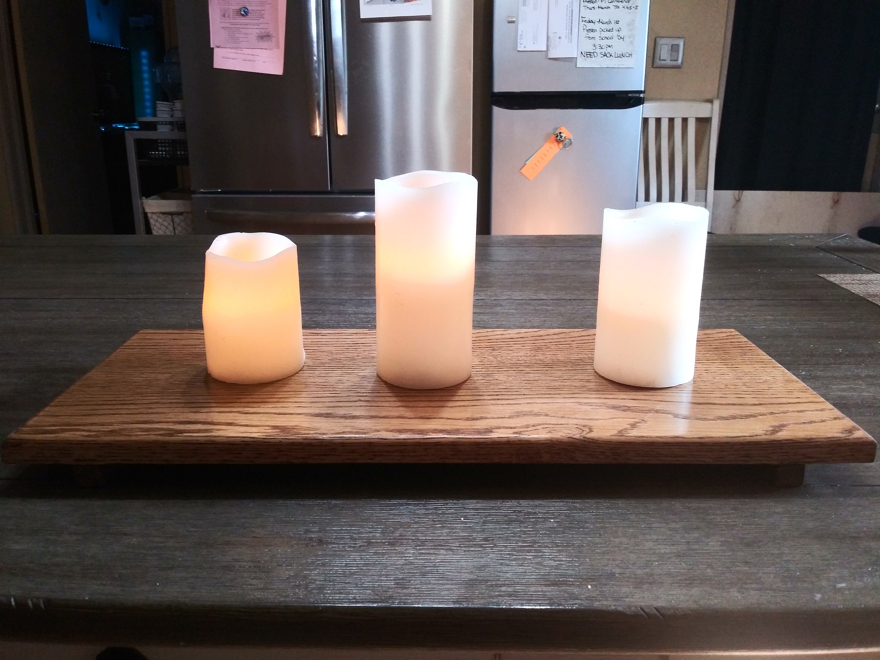 Oak Wood Platform, Wood Riser, Farm Style Table Center Piece Platform ...