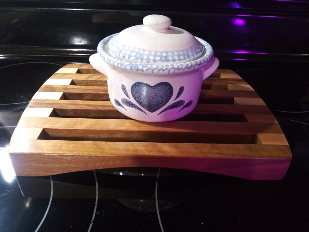 Wood Trivet. Walnut With Maple Wood Trivet. Hot Pot Holder. Wood Pot ...