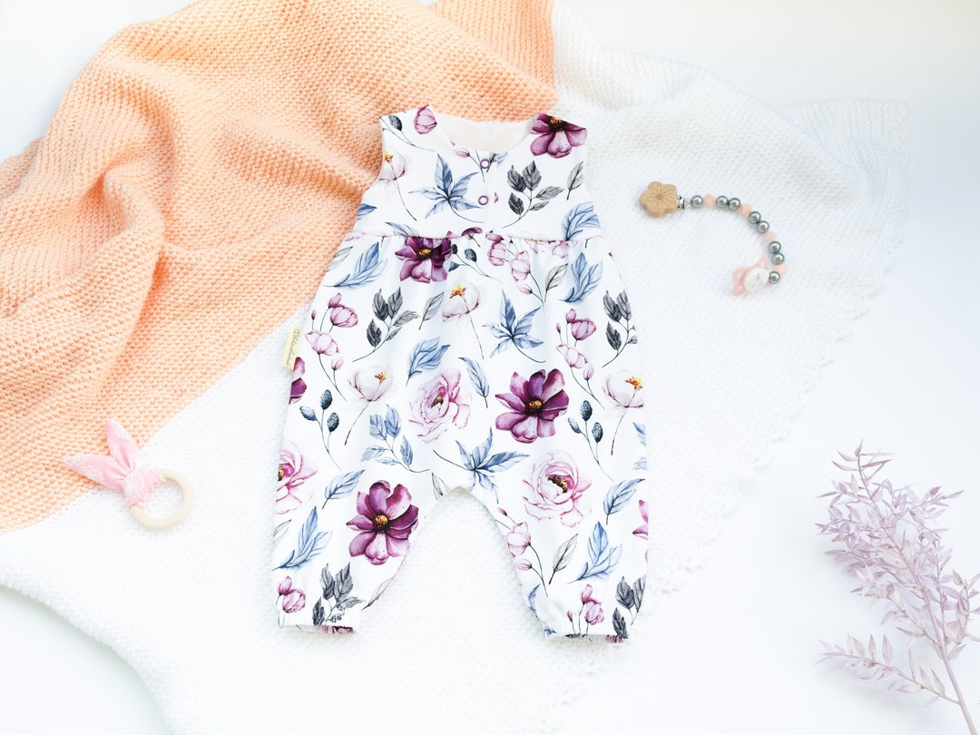 Niñas Romper con flores, Romper para bebés y niños pequeños - Etsy España