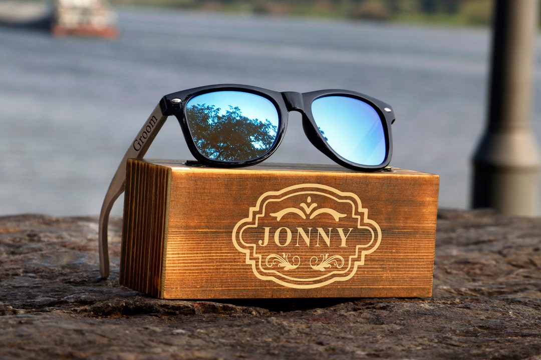 Personalized Wooden Sunglasses, Groomsmen Gifts, Custom Sunglasses ...