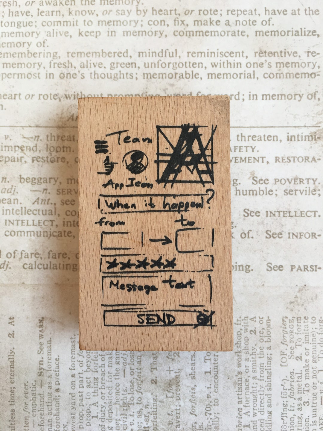 BLUEPRINT SKETCH STAMP #2 - Etsy