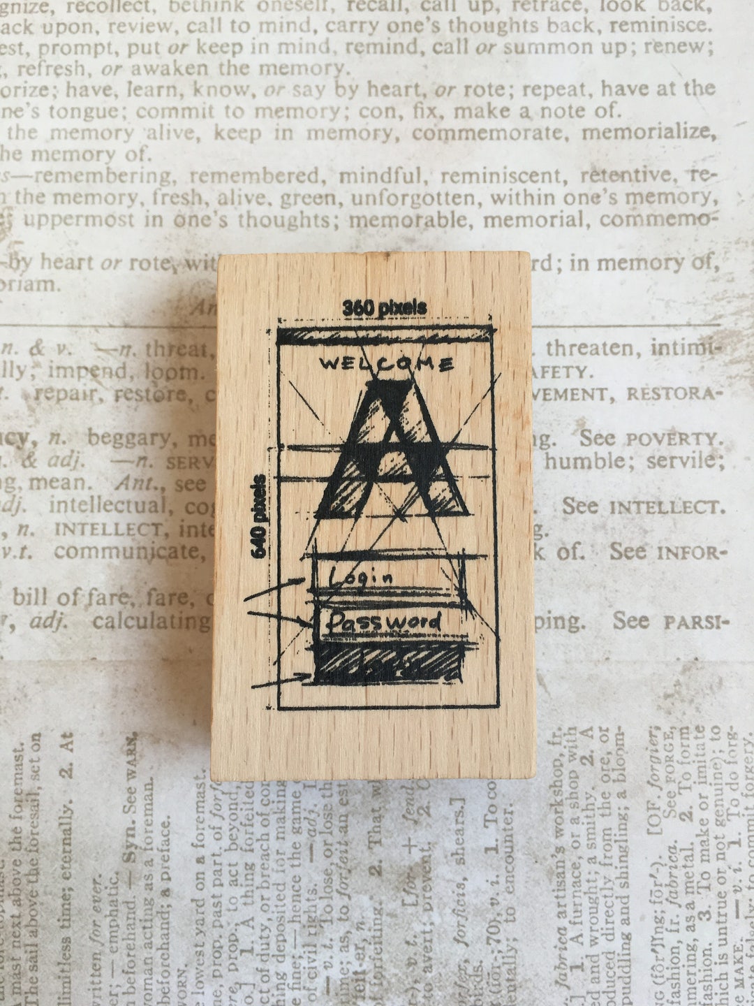 BLUEPRINT SKETCH STAMP - Etsy