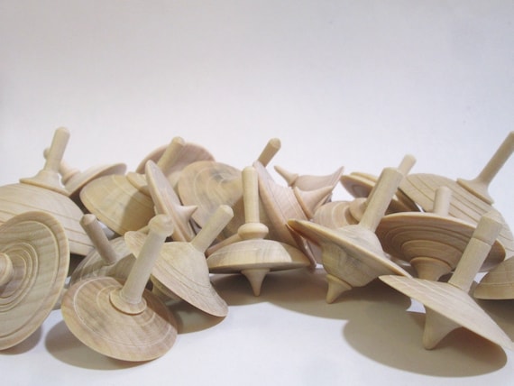 Collectibles lot to color manual turning 20 wooden tops Art ...