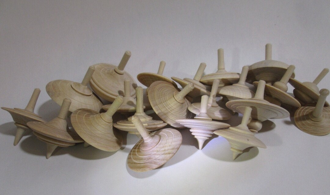 20 DIY Wooden Spinning Tops to Color Gifts to Personalize and - Etsy