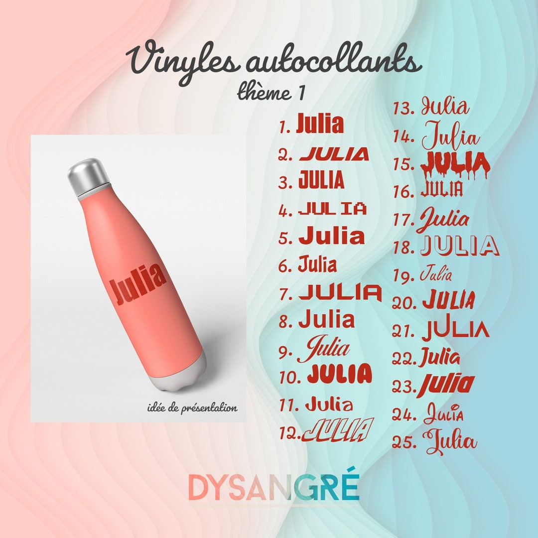 Vynil Stickers Permanent Adhesive Sticker Personalized First Name or ...