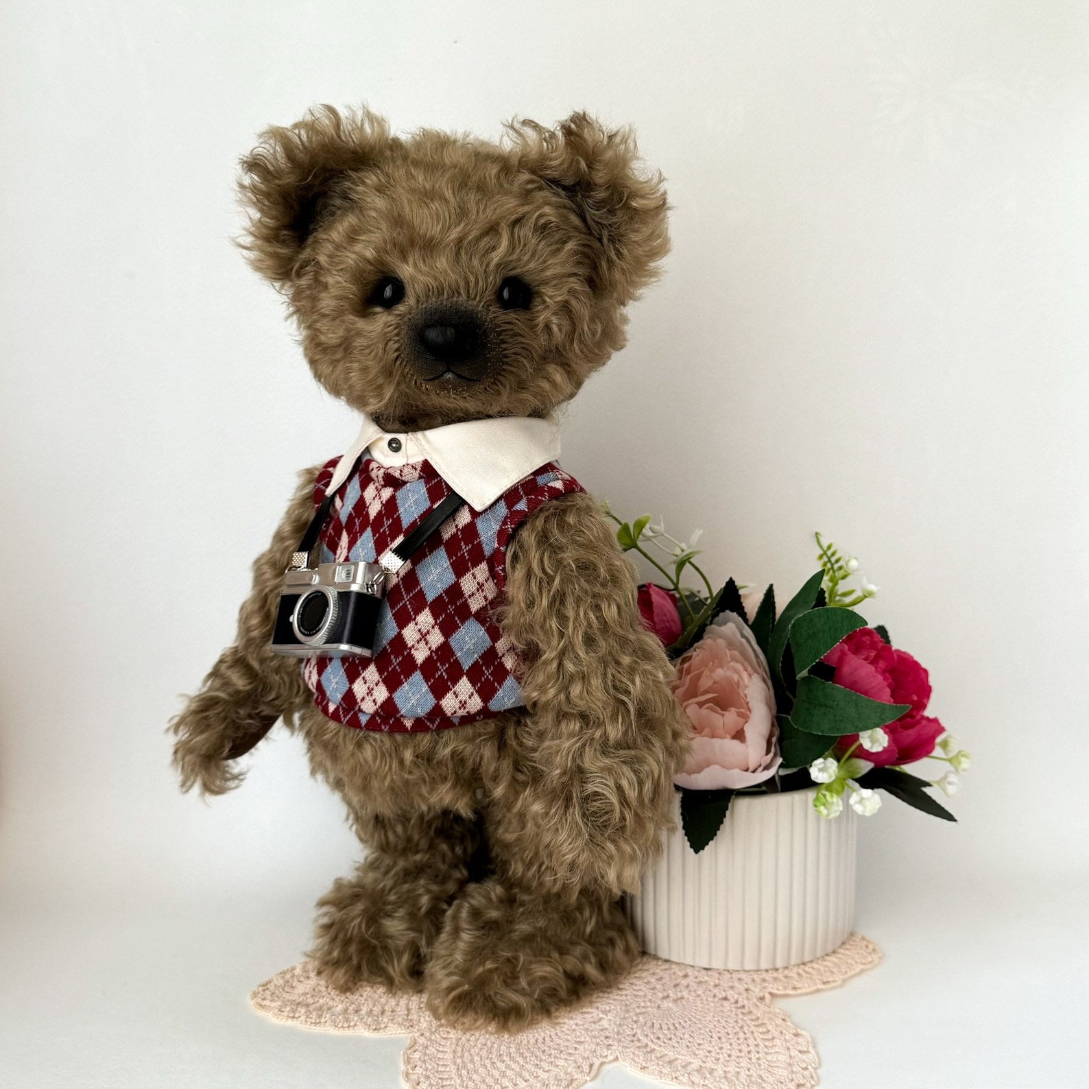 Artist Teddy Bear Plush Teddy Bear Collectible Toy for Her OOAK ...