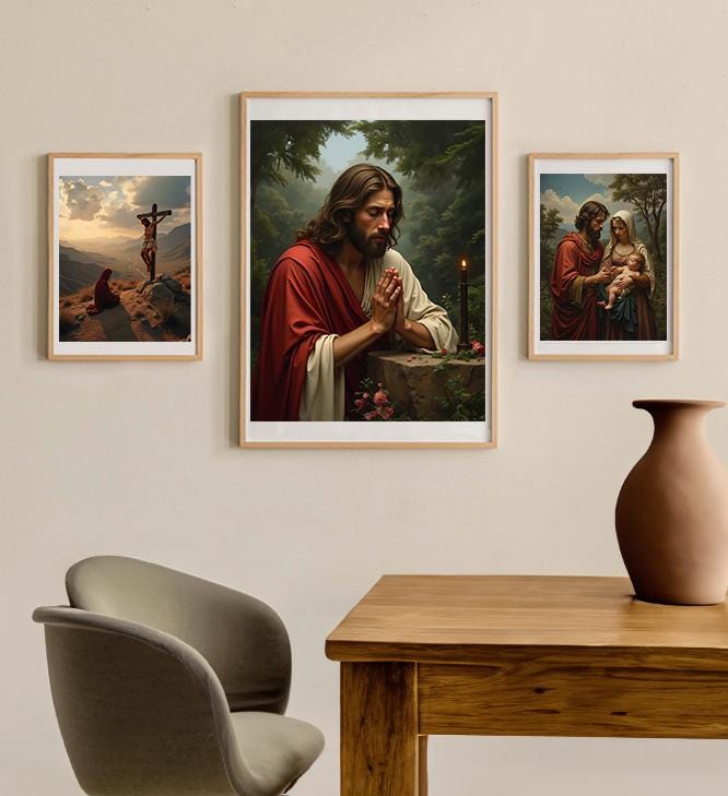 Praying at the Feet of Jesus - Etsy