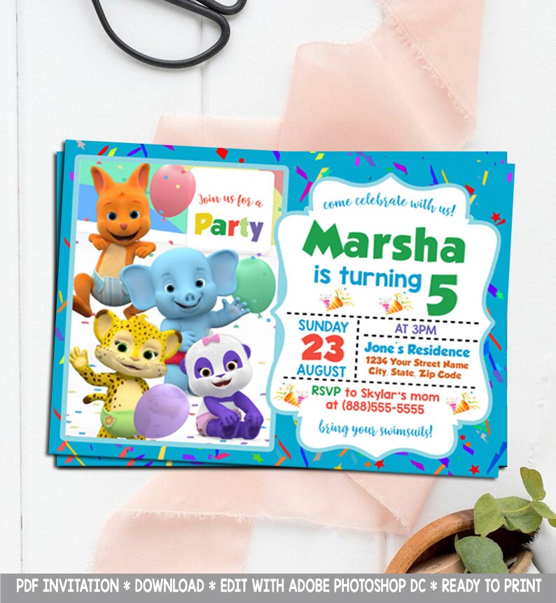 Editable Pdf Invitation, Word Party Invitation, Word Party Invites ...
