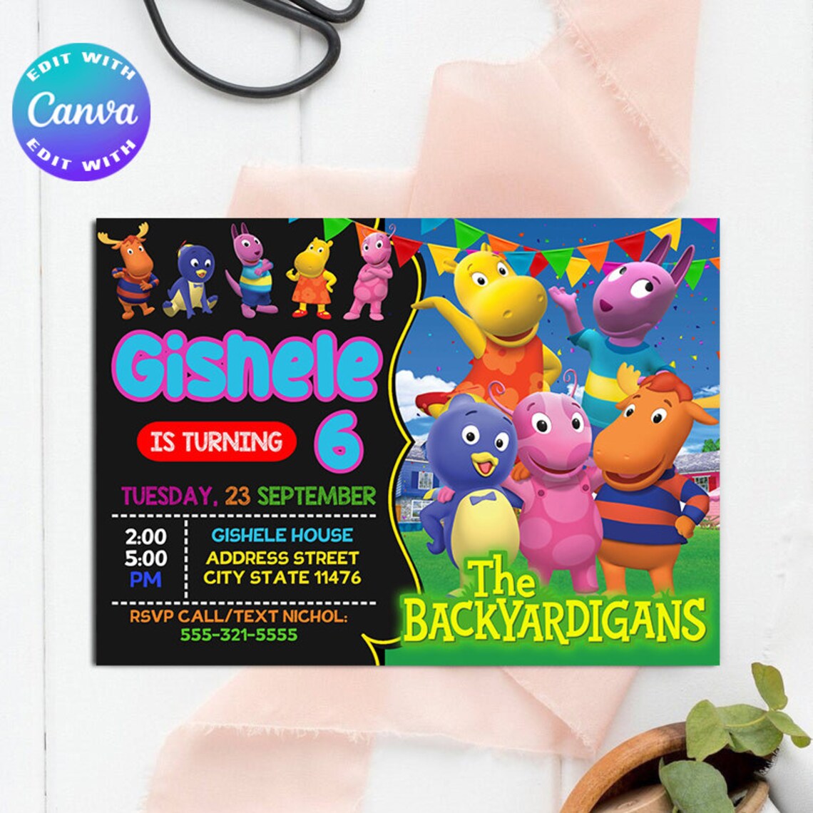 Backyardigans Invitation, Backyardigans Invites, Backyardigans Party ...