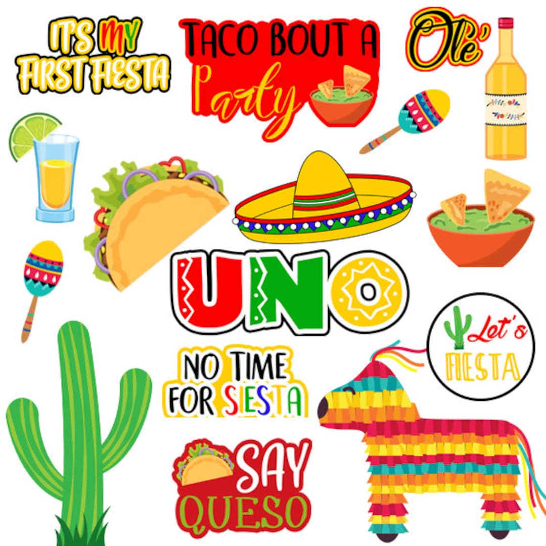 First Fiesta Photo Booth Props, Fiesta Props, Frist Fiesta Props ...