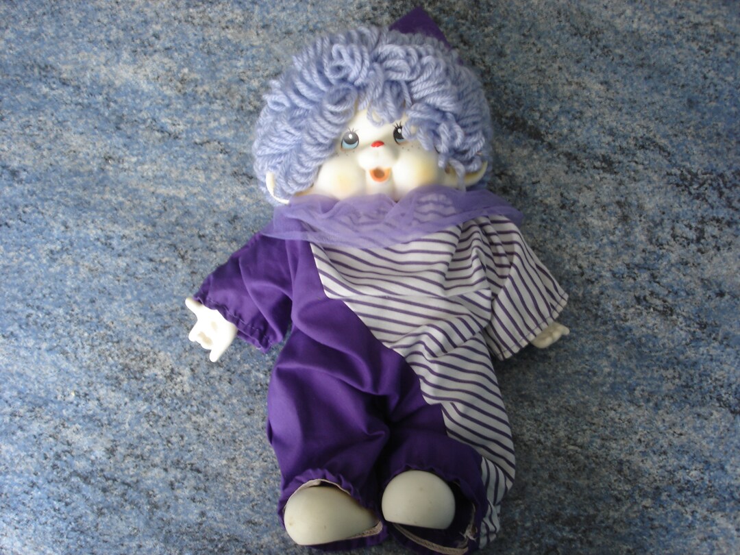 RARE Old Plush Doll KIKI White Clown Monchhichi Vintage Wool Hair - Etsy