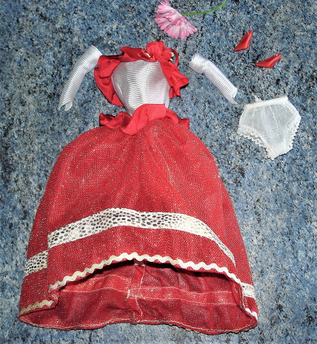 BARBIE Flamenco DRESS Vintage Red Dress Spanish Dance - Etsy