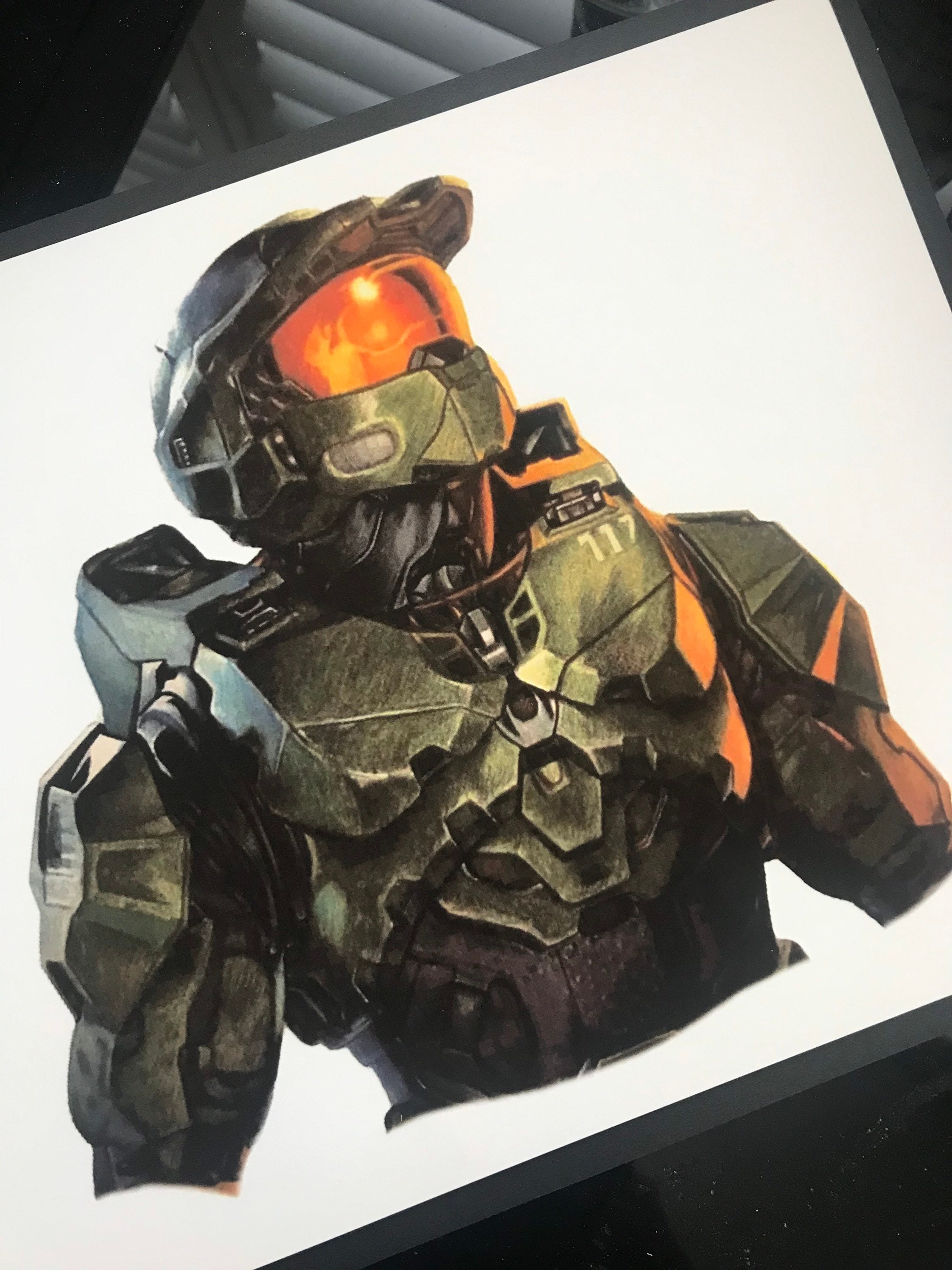 Halo Master Chief Color Portrait | Etsy