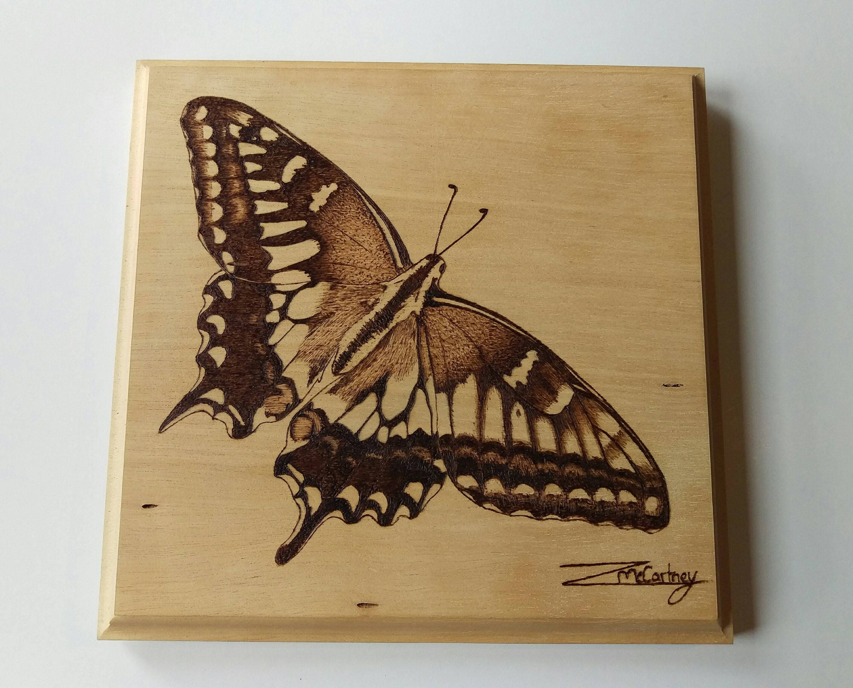 Beautiful Swallowtail Butterfly Art Bespoke Hand Pyrography/ - Etsy Canada