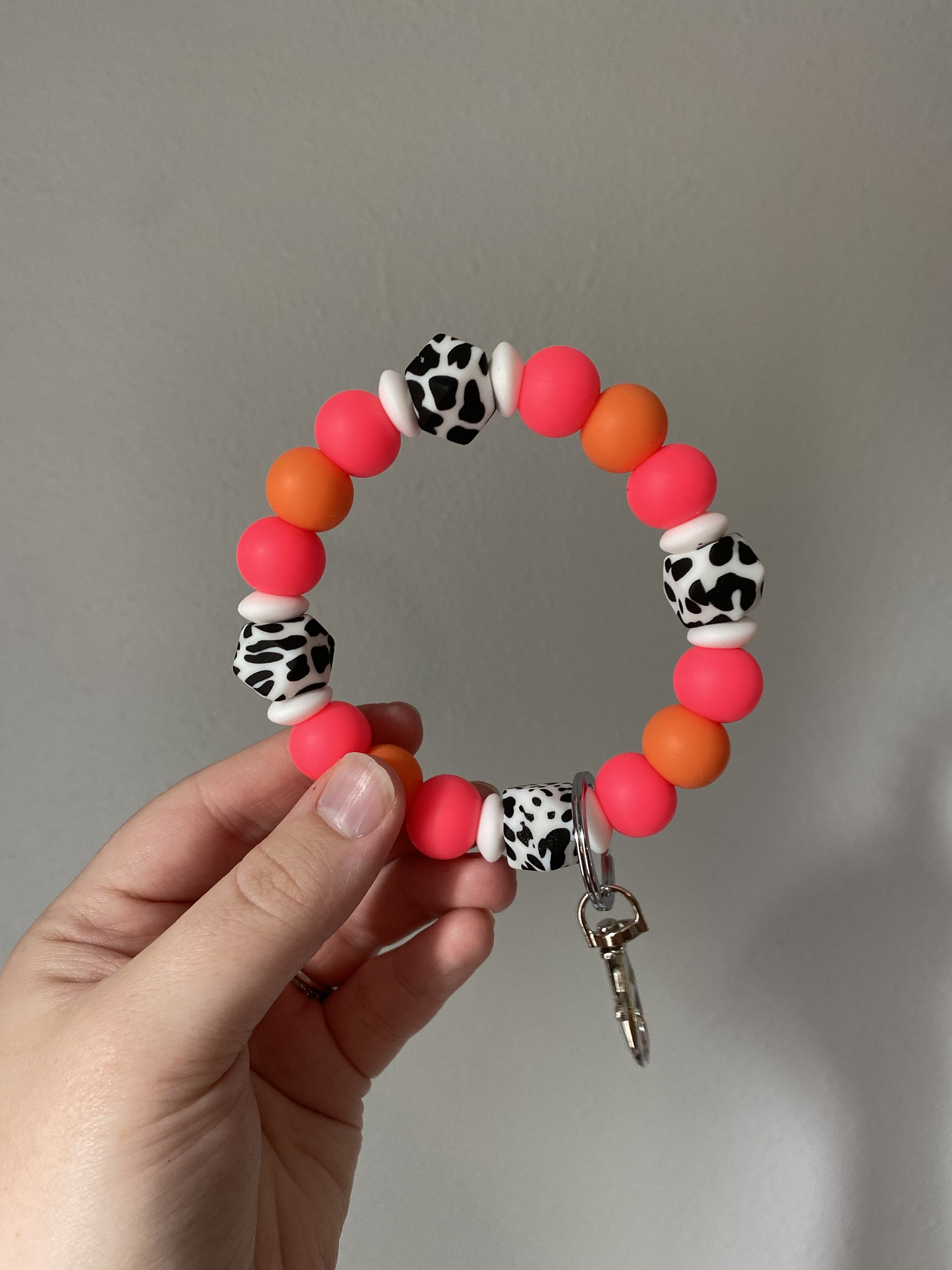 READY TO SHIP // Silicone Wristlet, Beaded Wristlet, Silicone Bead ...