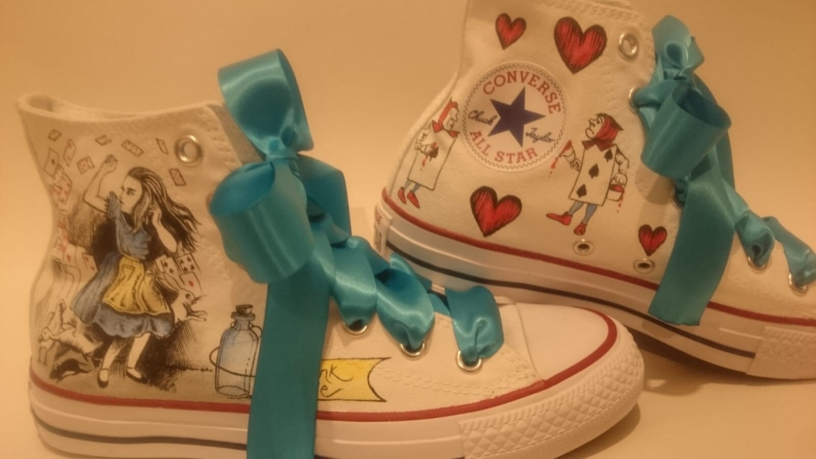 Alice in wonderland vintage style wedding festive Converse | Etsy