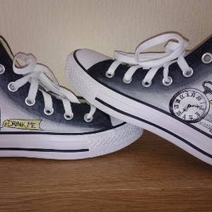 Alice in Wonderland Vintage Style Wedding Festive Converse Shoes - Etsy