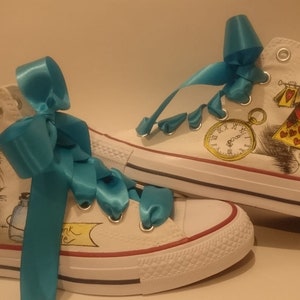 Alice in Wonderland Vintage Style Wedding Festive Converse Shoes - Etsy