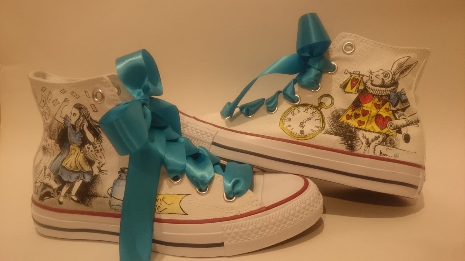 Alice in wonderland vintage style wedding festive Converse | Etsy