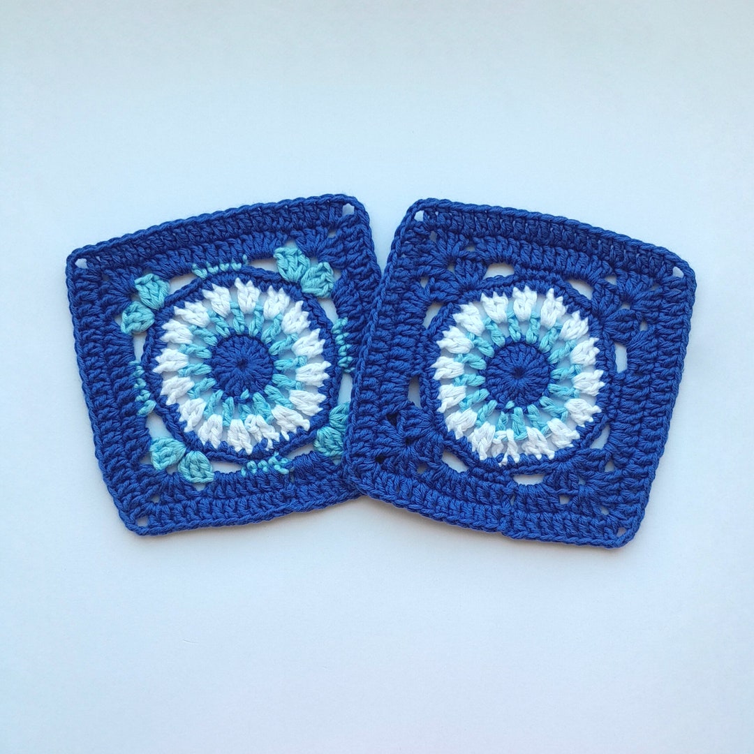 Granny Square Eye Pattern, Granny Square Evil Eye Pattern, Crochet ...