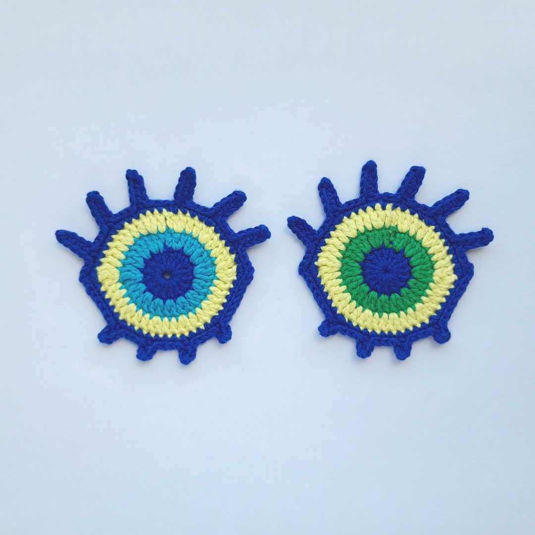 Crochet Evil Eye Applique Pattern (PDF Pattern) - Etsy