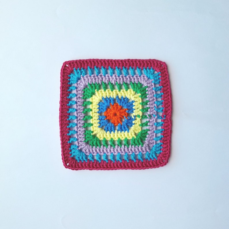 Granny Square Pattern, Crochet Granny Square Pattern, Crochet Granny ...