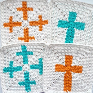 Cross Granny Square Crochet Pattern Set (PDF Download) - Etsy