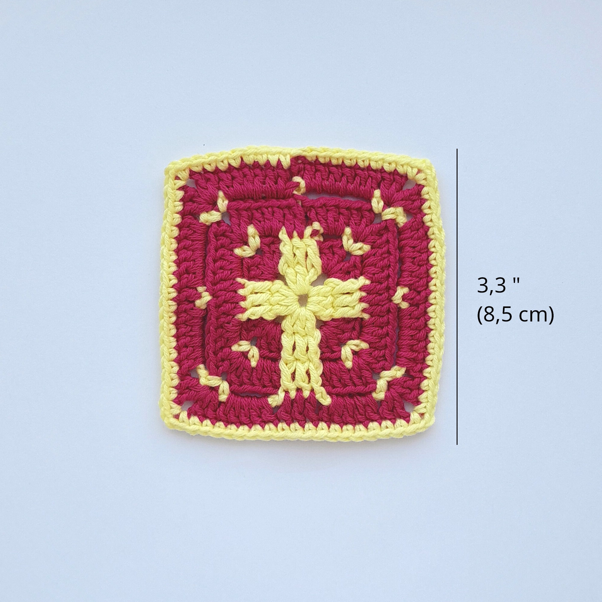 Cross Granny Square Crochet Pattern: Detailed Diagram (PDF Download) - Etsy