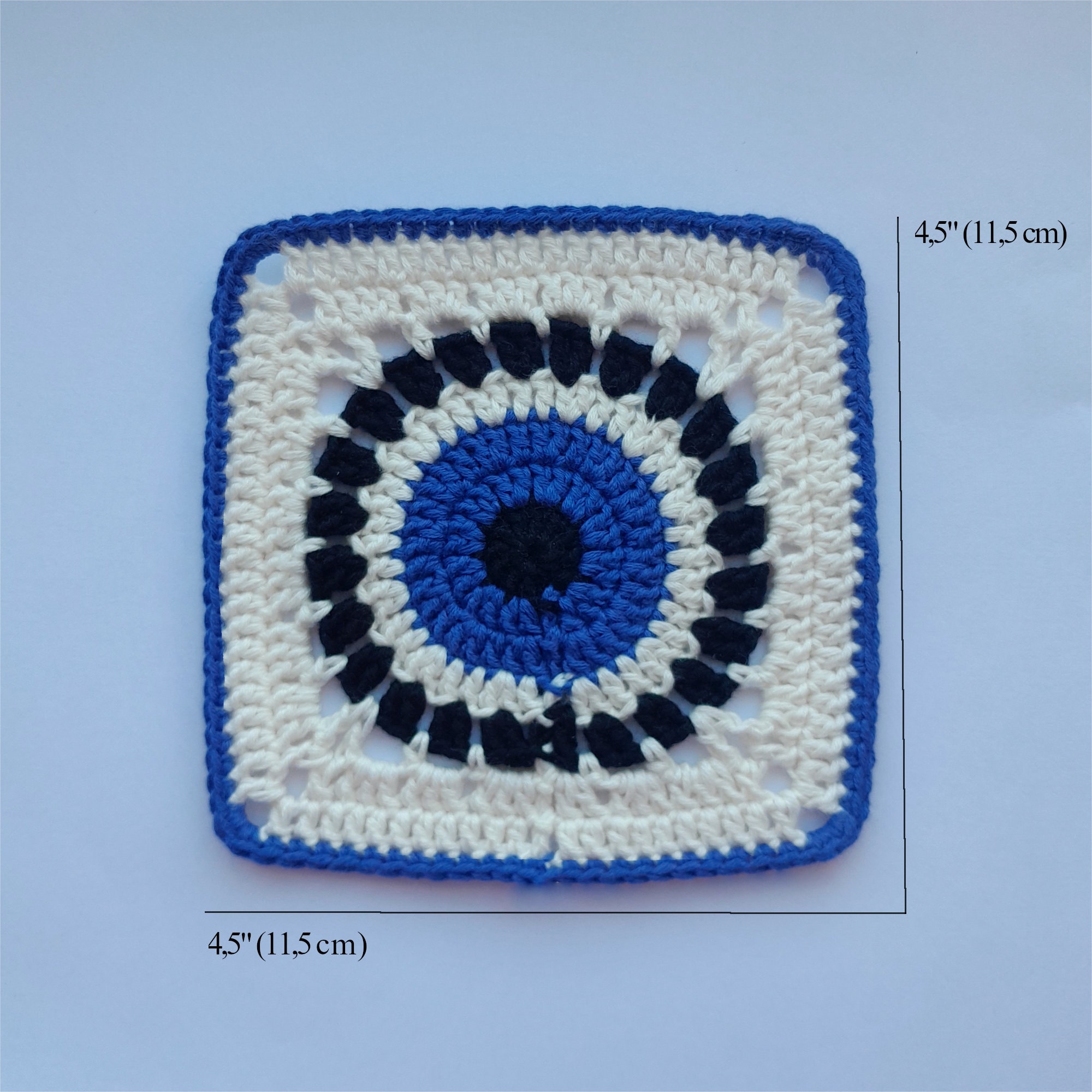 Granny Square Evil Eye Crochet Pattern (PDF Download) - Etsy