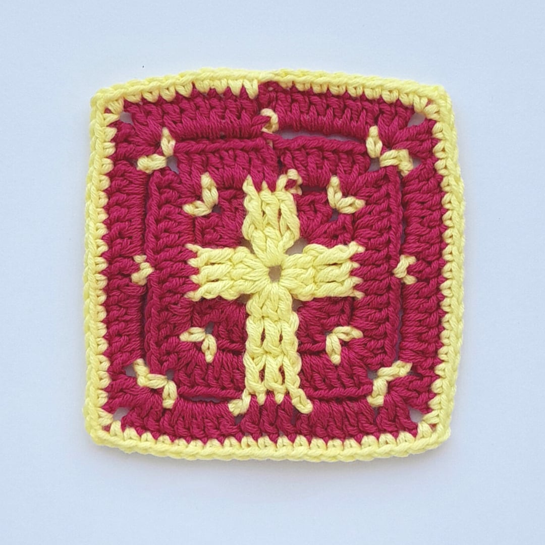 Cross Granny Square Crochet Pattern: Detailed Diagram (PDF Download) - Etsy