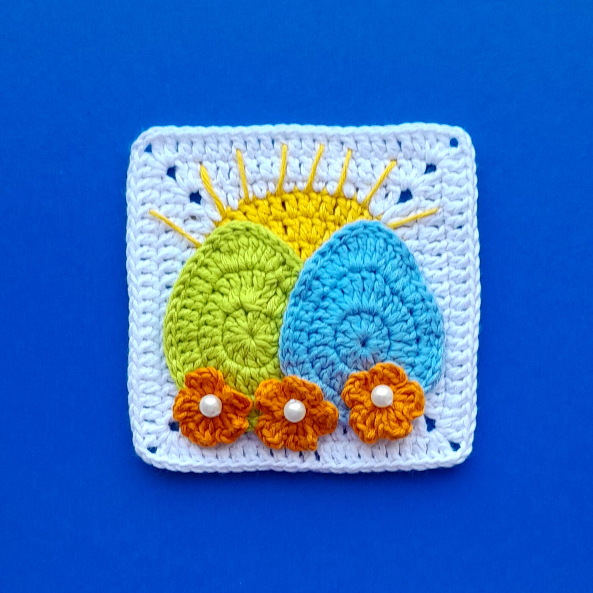 Easter Egg Granny Square Pattern, Granny Square Egg Pattern, Crochet ...