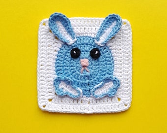 Rabbit Granny Square Crochet Pattern - Etsy