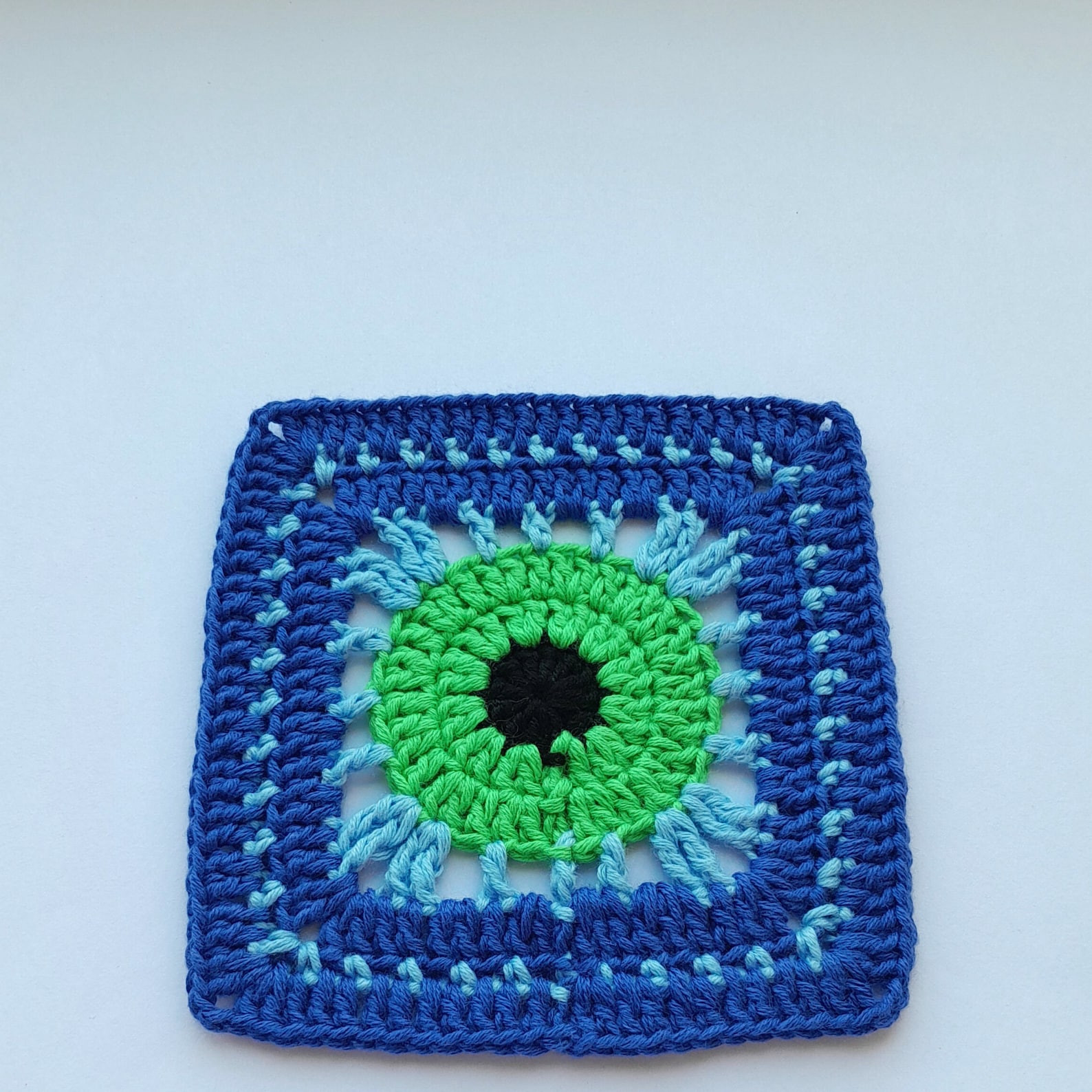 Granny Square Eye Pattern, Granny Square Evil Eye Pattern, Crochet ...