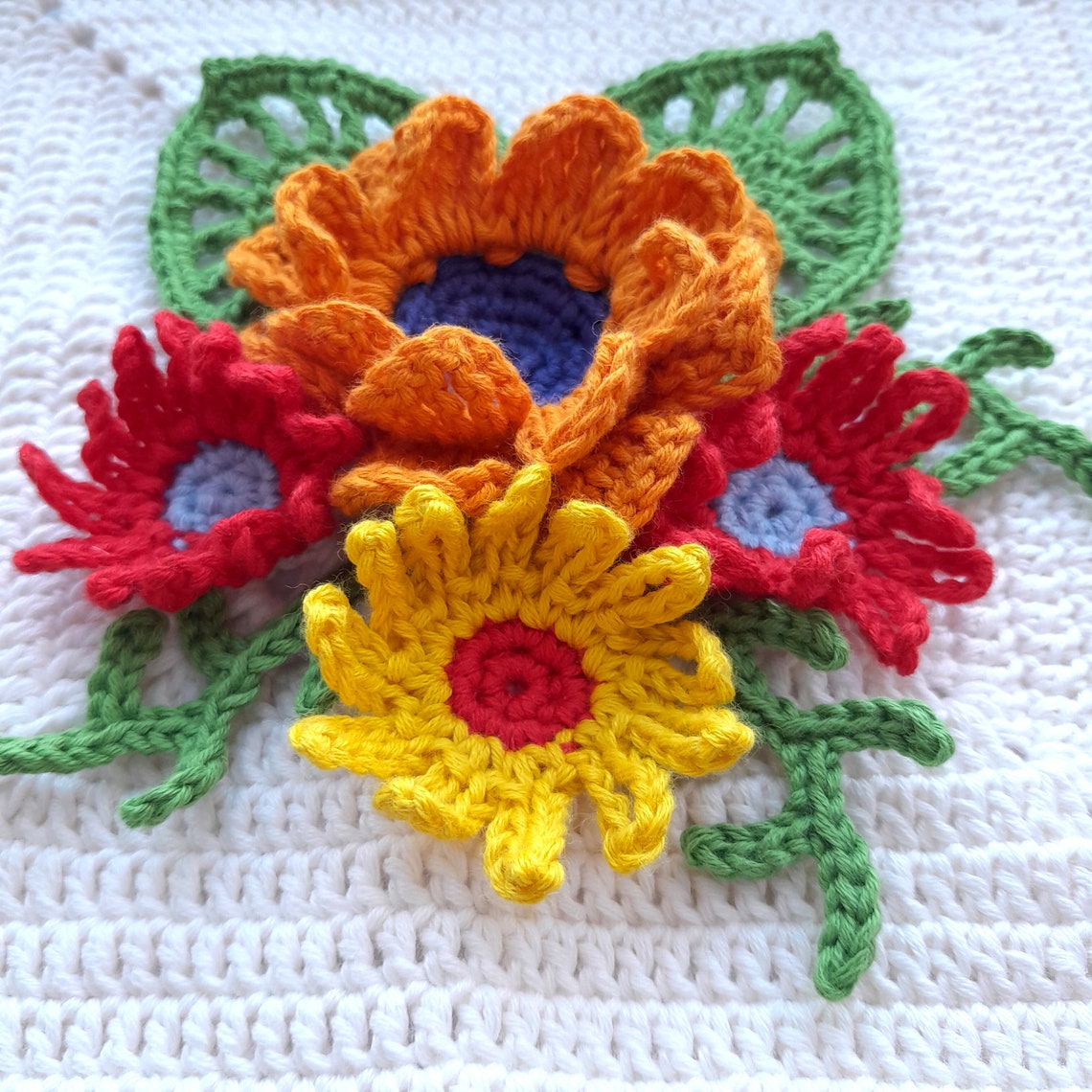 Granny Square Flower Pattern, Crochet Granny Square Pattern, Crochet ...