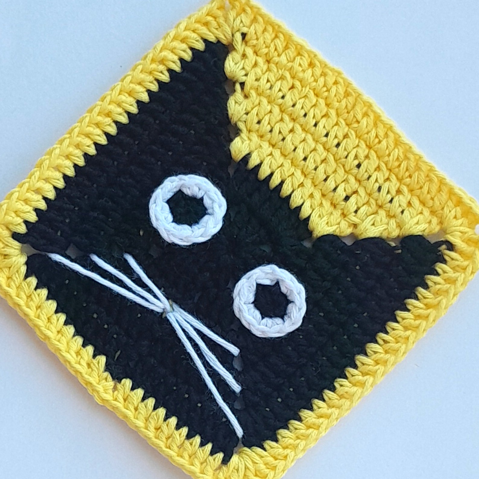 Granny Square Cat Pattern, Tapestry Granny Square Cat Pattern, Crochet ...