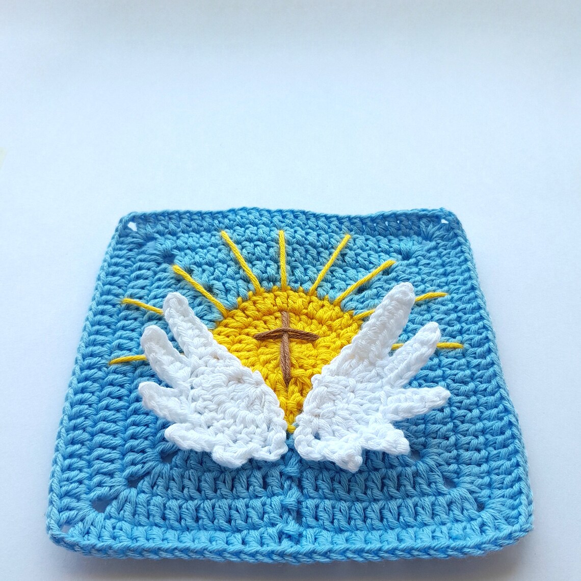 Angel Wings Sun Crochet Granny Square Pattern (PDF Download) - Etsy