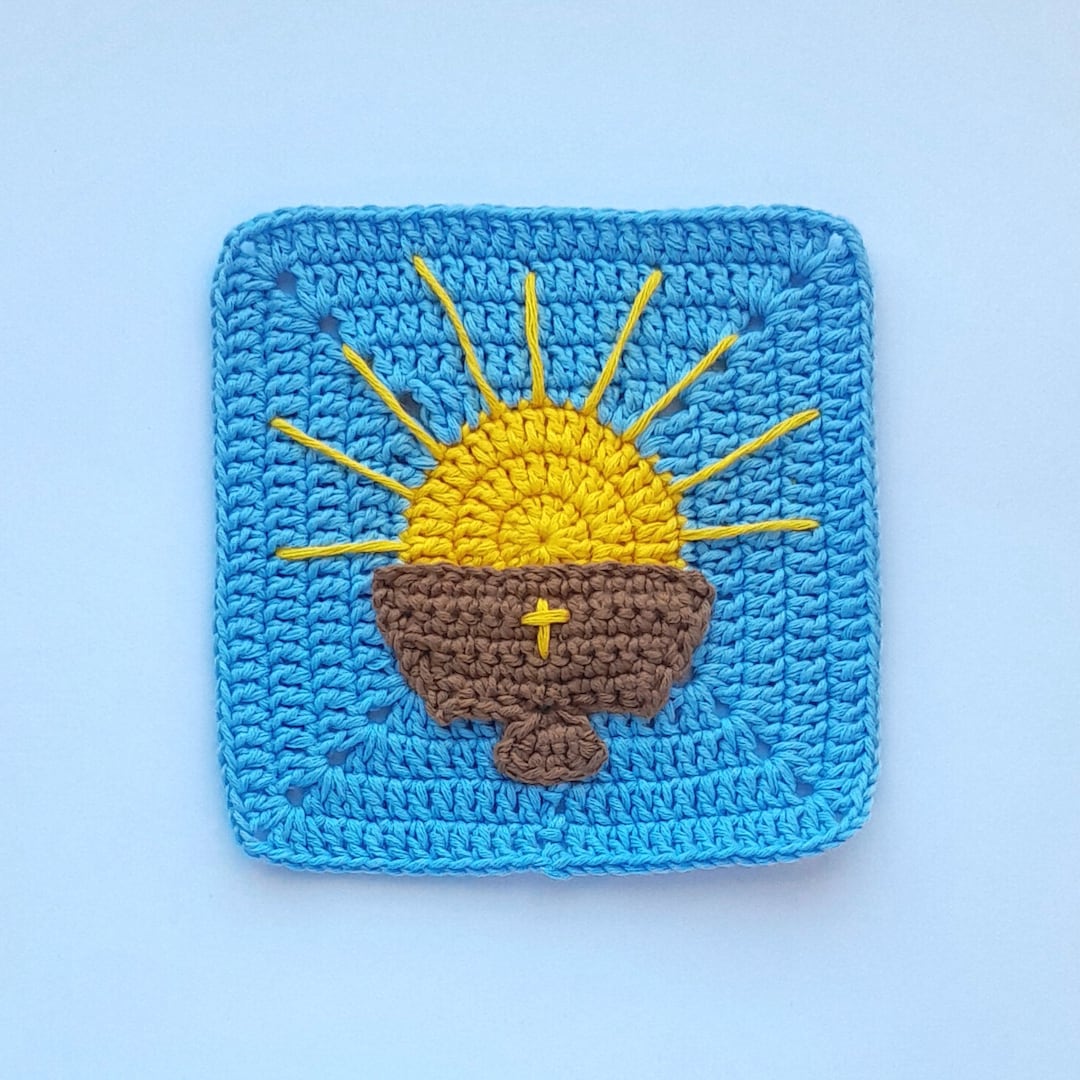 Holy Grail Granny Square Pattern, Prayer Granny Square Pattern, Crochet Granny Square PDF ...