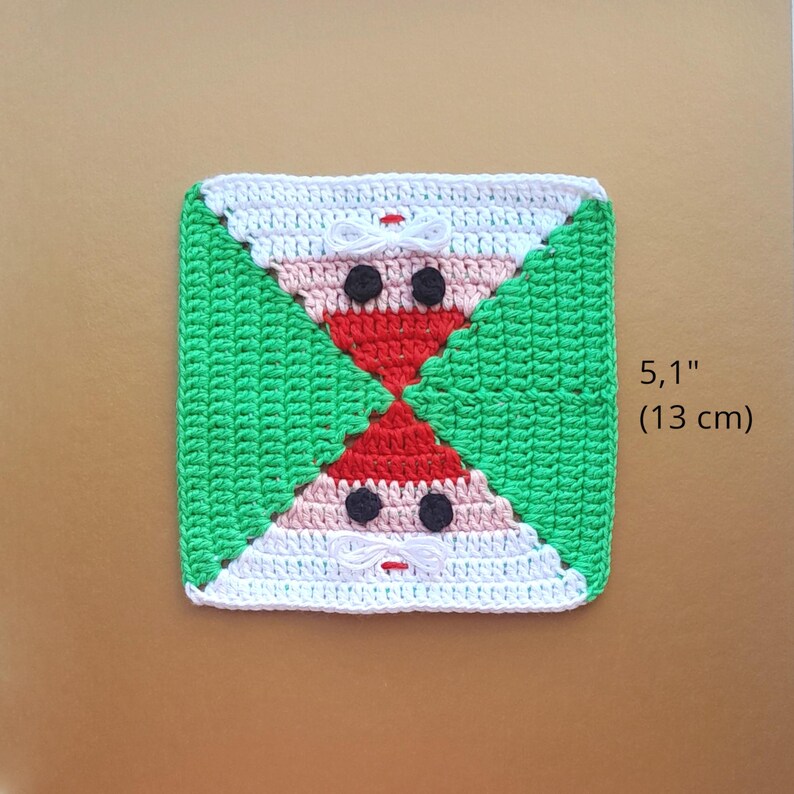 Christmas Granny Square Pattern: Santa, Snowman, Tree (PDF) - Etsy