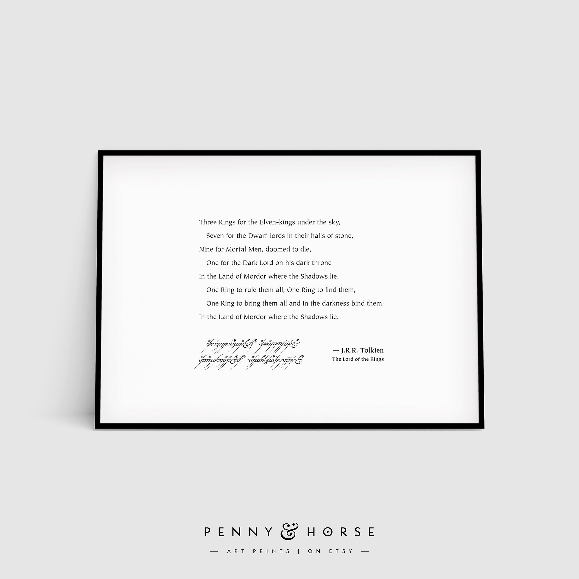 One Ring to Rule Them All Quote Print Lord of the Rings JRR - Etsy UK