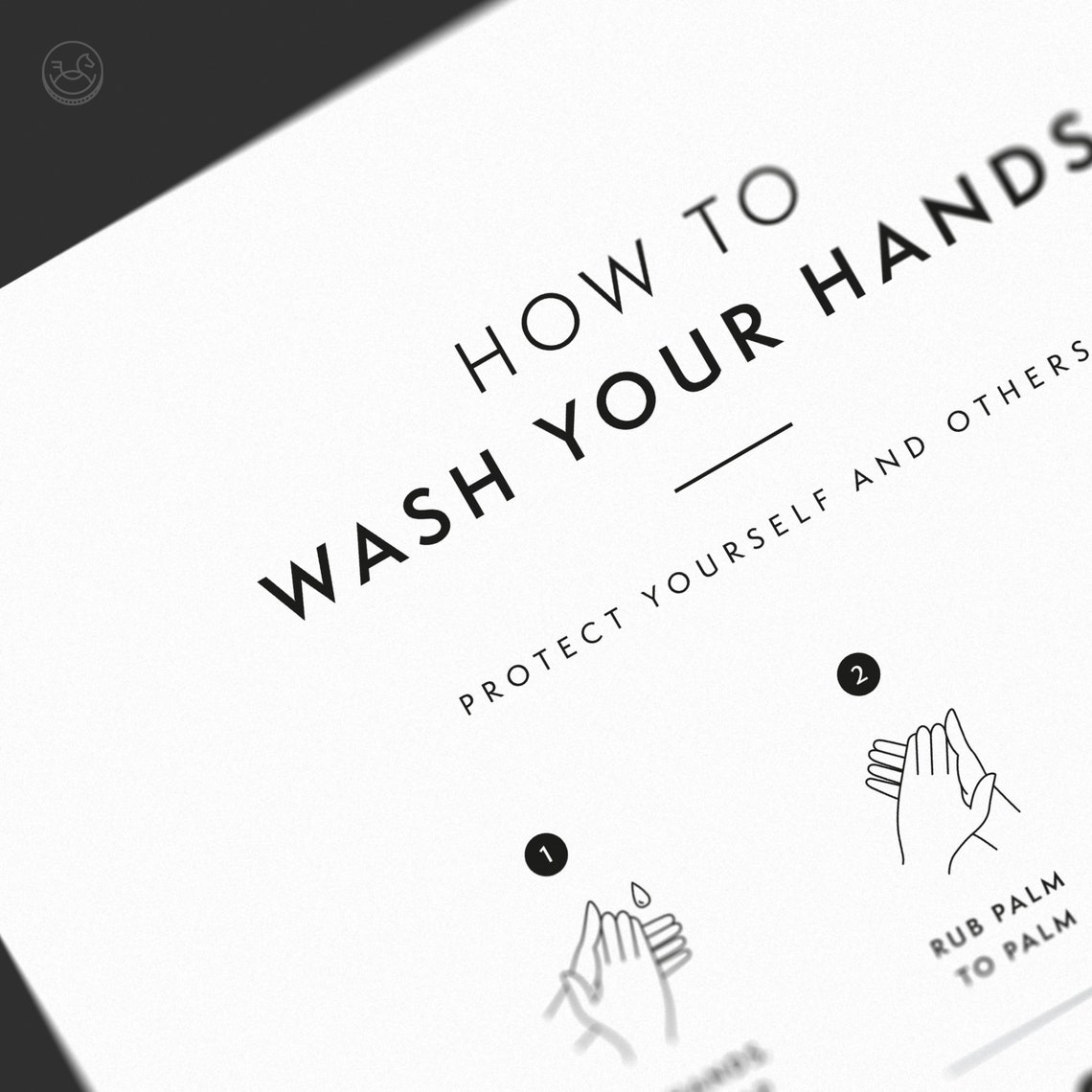 Wash Your Hands Printable Sign Minimal Bathroom Sign - Etsy