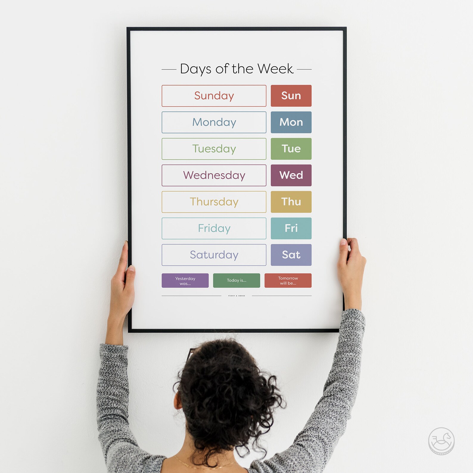 Days of the Week Educational Print, Weekdays, Weekend, Learning Aid ...