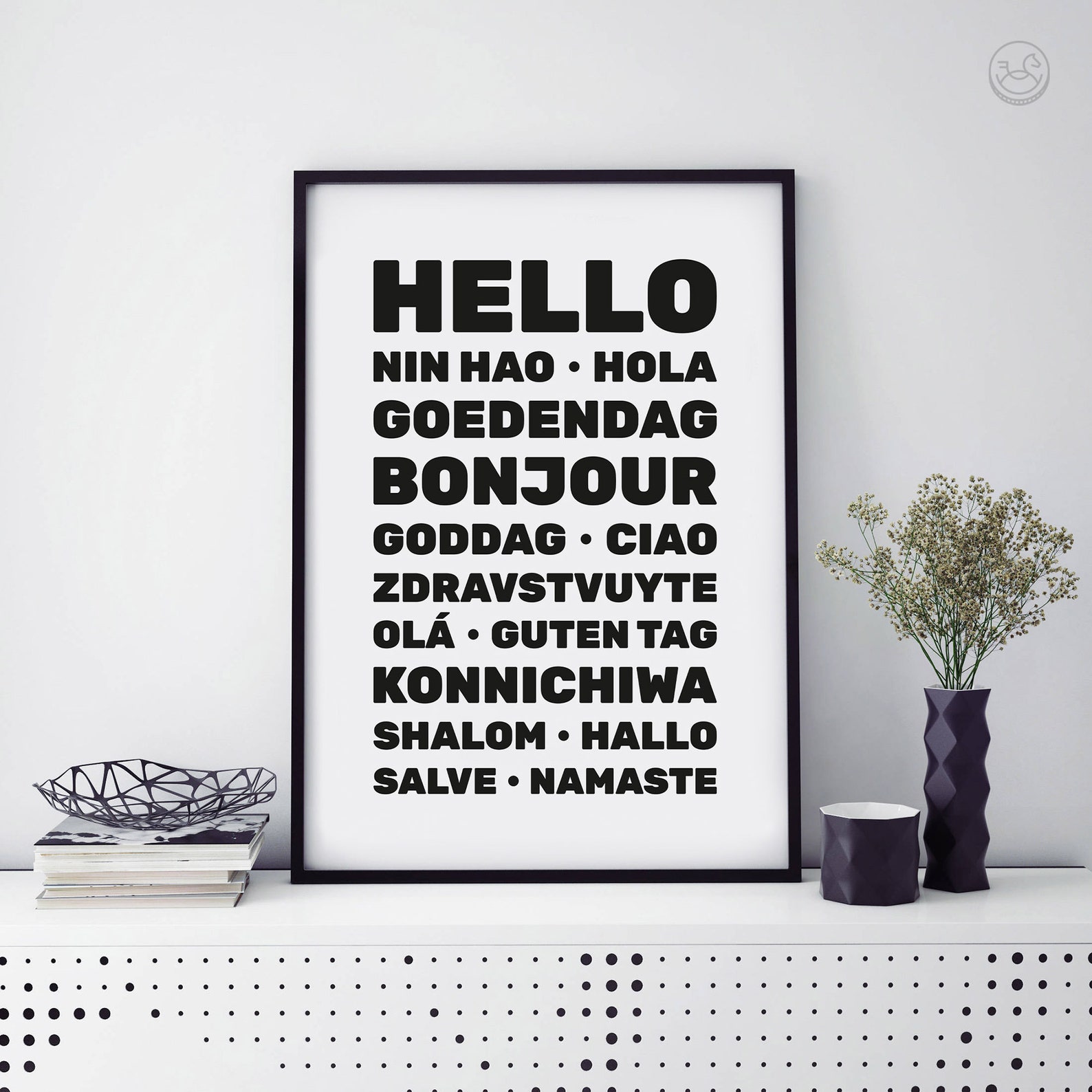 Hello Languages Print Aloha Ciao Bonjour Ni Hao Poster | Etsy